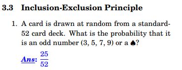 Solved Inclusion Exclusion Principle A Card Is Drawn Chegg