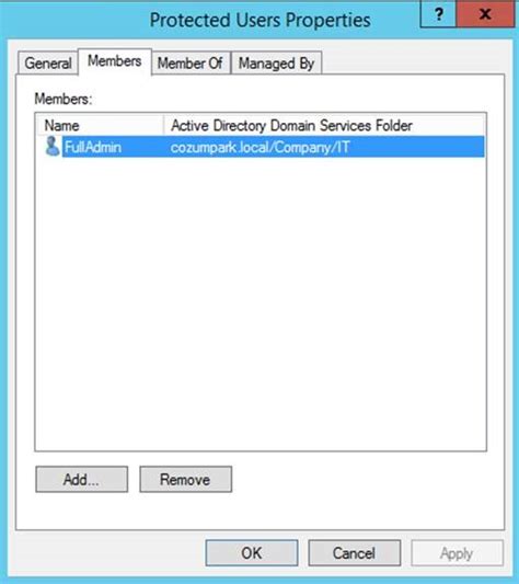Active Directory Domain Service Protected Users Güvenlik Grubu
