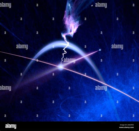 Photon Interacting With Electron Conceptual Image Computer Illustration Representing The