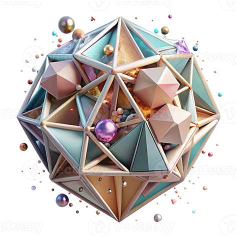Dramatic Traditional Abstract Voronoi Structure Isolated For Graphic