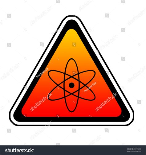 Radiation Warning Sign Atomic Symbol White Stock Illustration 28735258