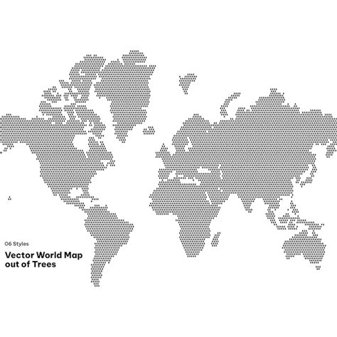 Premium Vector Vector World Map Out Of Trees