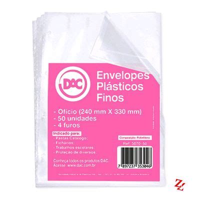 Plástico para pasta catálogo furos x oficio fino DAC unid Palimontes