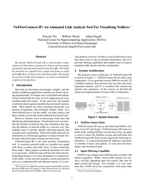 Pdf Visflowconnect Ip An Animated Link Analysis Tool For Visualizing