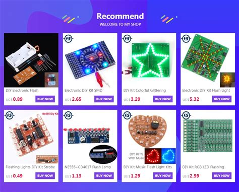 Electronic Diy Kit 5mm Led Simple Flash Light Circuit Simple Flashing Leds Circuit Board Kits