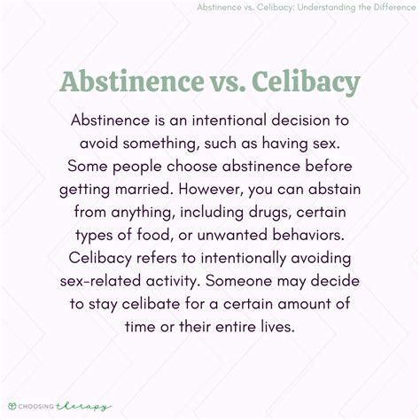 What Is The Difference Between Abstinence Celibacy