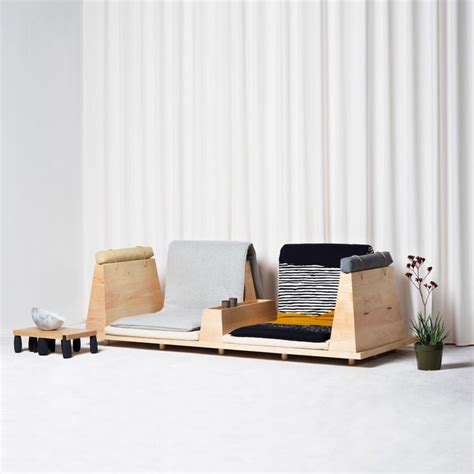 Zabuton Sofa Handmade Japanese Futon On Modular Maple Frame Kvadrat