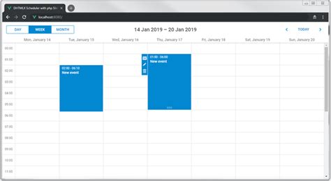 Dhtmlxscheduler With Phpslim 3 Scheduler Docs
