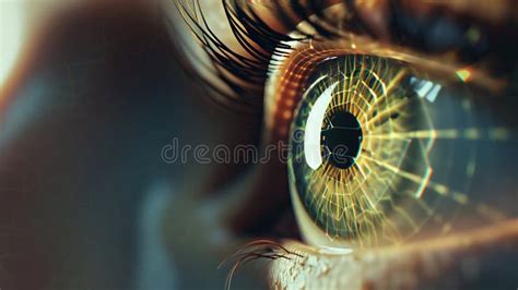 A Realistic Capturing A Biometric Retina Scan The Eye Is Open With A