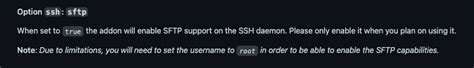 scp requires setting username to root · issue 477 · hassio addons