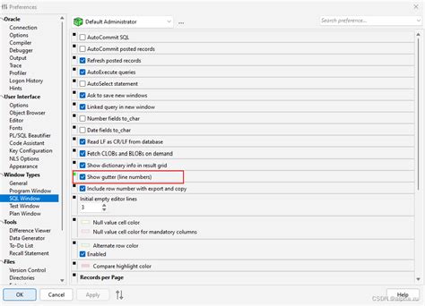 Oracle Plsql 如何让sql Windows 显示行号plsql显示行号 Csdn博客