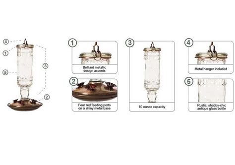 Perky Pet Antique Bottle Hummingbird Feeder 10 Oz On Sale Bulk Pet