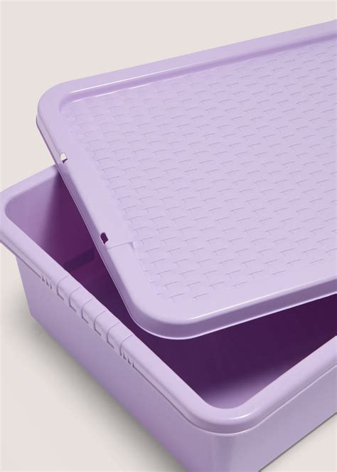 Purple Storage Rattan Lid 32l Matalan
