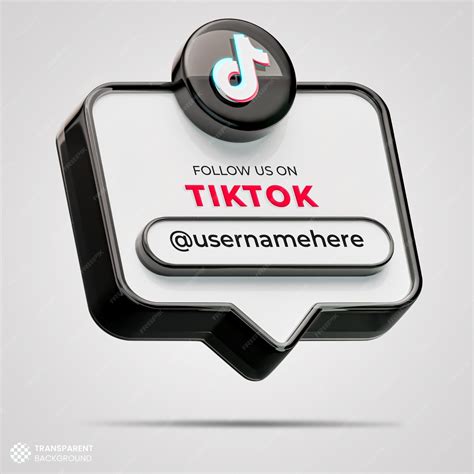 틱 소셜 미디어 3d 렌더링 배너 무료 Psd 파일