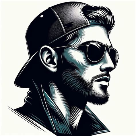 Premium Photo A Digital Depiction Of A Mans Facial Features