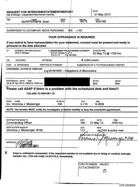 Crid 1061655 Statement Request For Interviewstatementreport Documentcloud