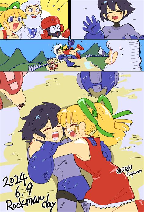 Roll Mega Man Rush Dr Light And Eddie Mega Man And 1 More Drawn