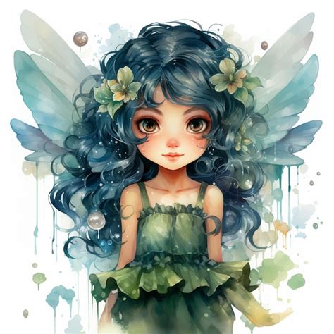 Premium Ai Image Anime Style Illustration Of A Girl With Blue Hair