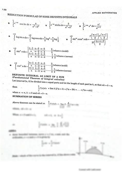 Solution Integral Calculus Reduction Of Formulae Of Some Definite Integral Fundamental Theorom