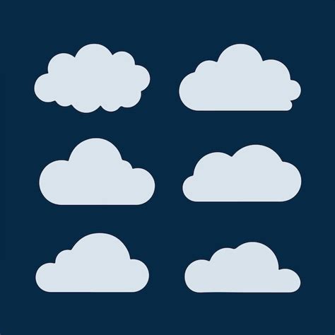 синий фон с белым облаком и синим фоном Премиум векторы