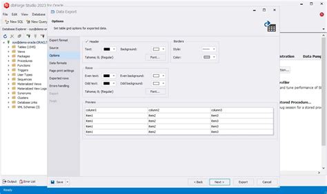 Export Data From Oracle To Excel Using DbForge Studio