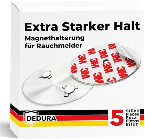 Rauchmelder Magnethalter 5er Set Mit Extra Starken Klebepads Ohne
