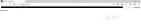 Python Flask Introduction Python Geeks