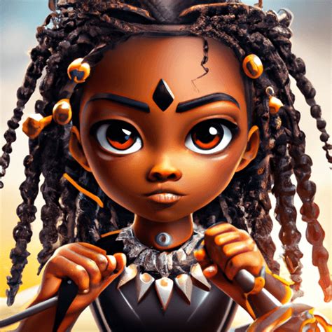 Beautiful Brown Girl Black Panther And Wakanda Inspired Warrior Queen