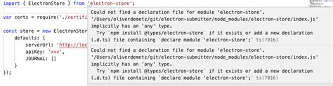 Index D Ts Missing Issue Sindresorhus Electron Store GitHub