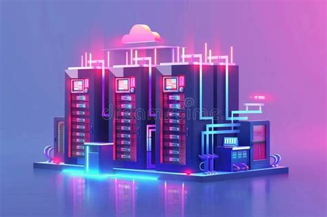 Data Center Illustration Stock Illustration Illustration Of Cloud 331205093