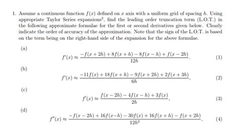solved 1 assume a continuous function f x defined on x