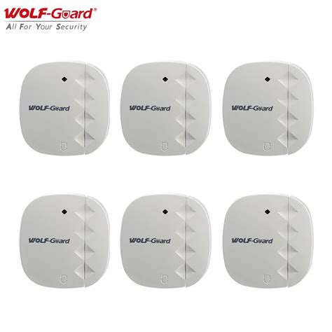 6pcs 무선 도어 창 자석 센서 감지기 홈 보안 경보 도난 방지 시스템에 대 한 민감한 도난 방지 액세서리 433mhz 센서