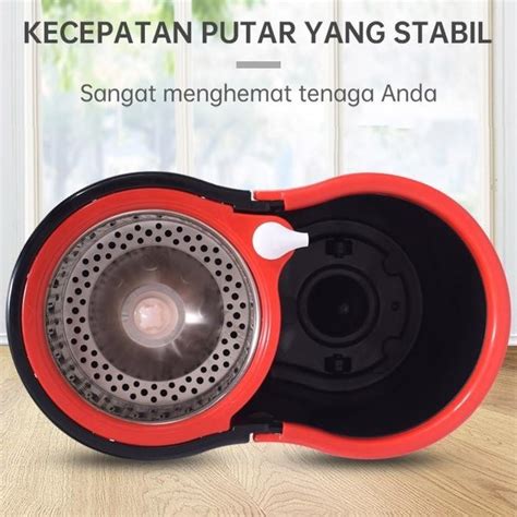 Jual GM Bear Alat Pel Lantai Praktis Ultra Spin Mop Aclima Black Shopee Indonesia