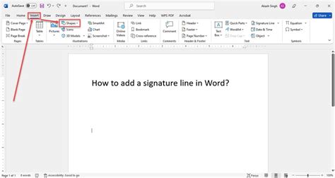 How To Add A Signature Line In Word