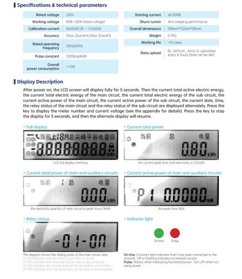 Single Phase Secure Electric Smart Meter LoraWan Multifunction Load