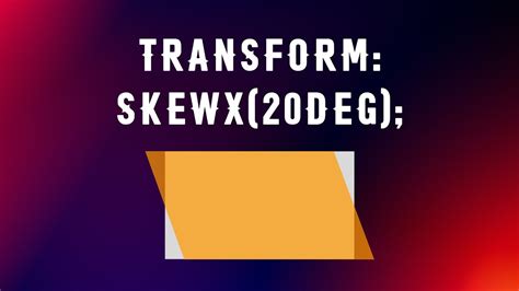 Css Transform Skew Youtube