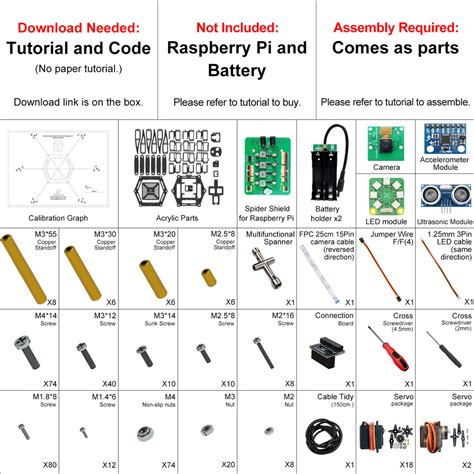 Freenove Big Hexapod Robot Kit For Raspberry Pi 5 4 B 3 B Zero 2 W W