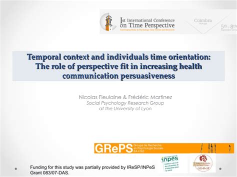 Temporal Context And Individuals Time Orientation