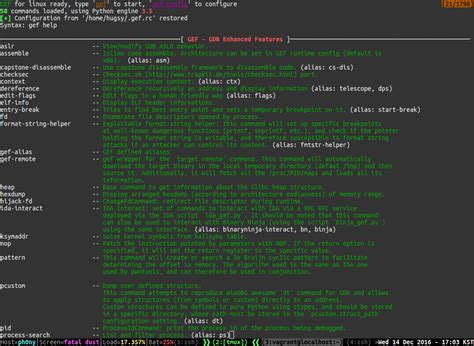 Command Help Gef Legacy Gdb Enhanced Features For Gdb Python