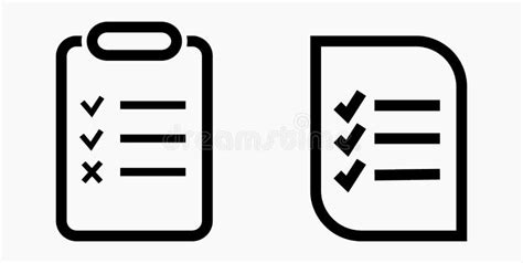Icon List 向量例证 插画 包括有 日历 剪贴板 标记 反馈 商业 选择 棚车 列表 259990555