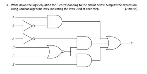 Solved 3 Write Down The Logic Equation For F Corresponding Chegg Com