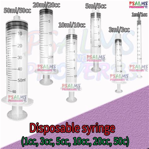 Disposable Syringe 1ml 3ml 5ml 10ml 20ml 50ml Lazada Ph
