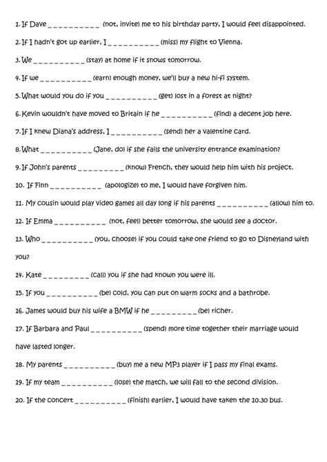 Conditional Statements Worksheet With Answers