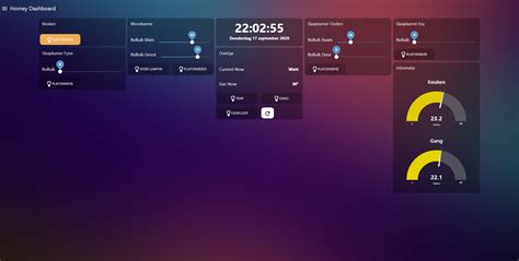 node red a widget based dashboard working with homey trough mqtt