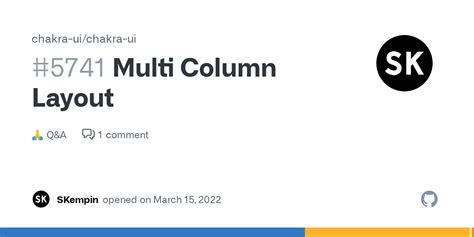 multi column layout · chakra ui chakra ui · discussion 5741 · github