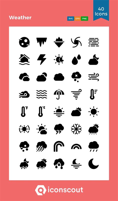 Weather Icon Pack 40 Free Download Nature Icons Iconscout Icon Pack Icon Business