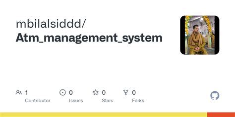 GitHub Mbilalsiddd Atm Management System
