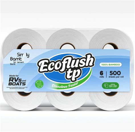 Rv Toilet Paper Septic Tank Safe 500 Sheets 6 Rolls 2ply Dissolves