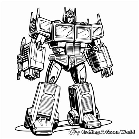 Optimus Prime Coloring Pages Free And Printable