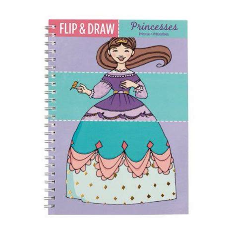 สมุดระบายสีพลิกสลับร่าง ลายเจ้าหญิง Princess Flip And Draw Shopee